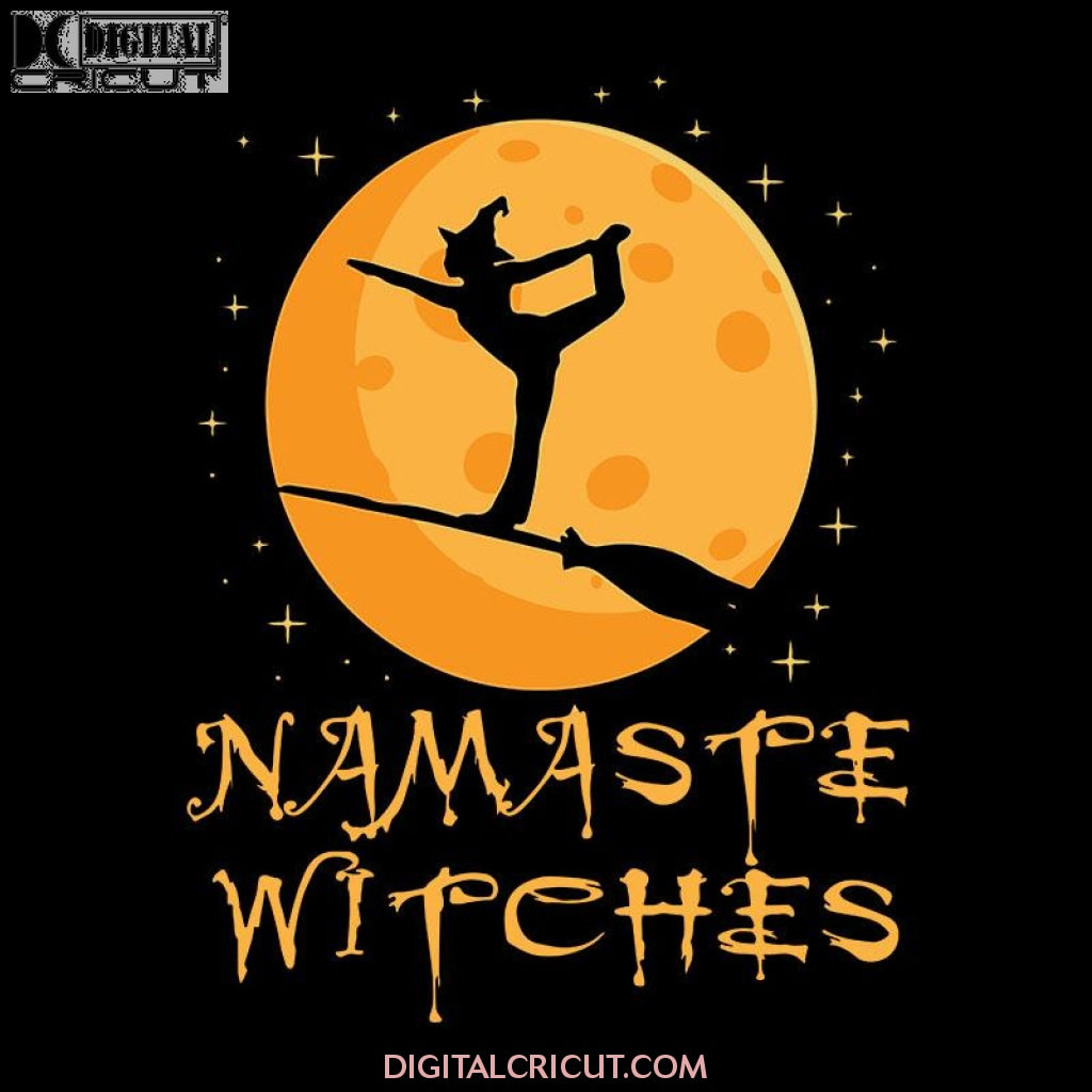 Namaste Witch Halloween yoga, namaste yoga svg, namaste yoga png ...