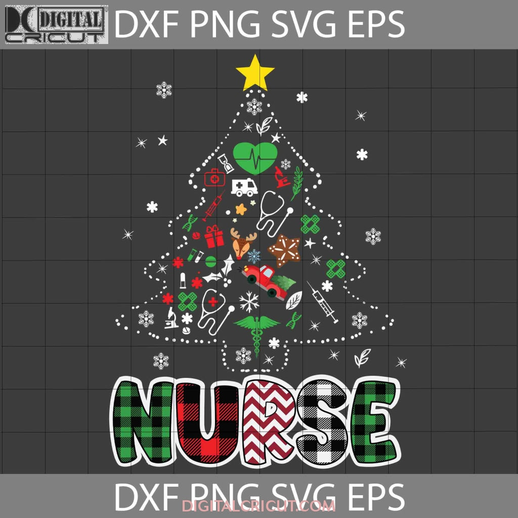 Nurse Christmas Tree Svg, Nurse Svg, Job SVg, Christmas SVg, Cricut ...