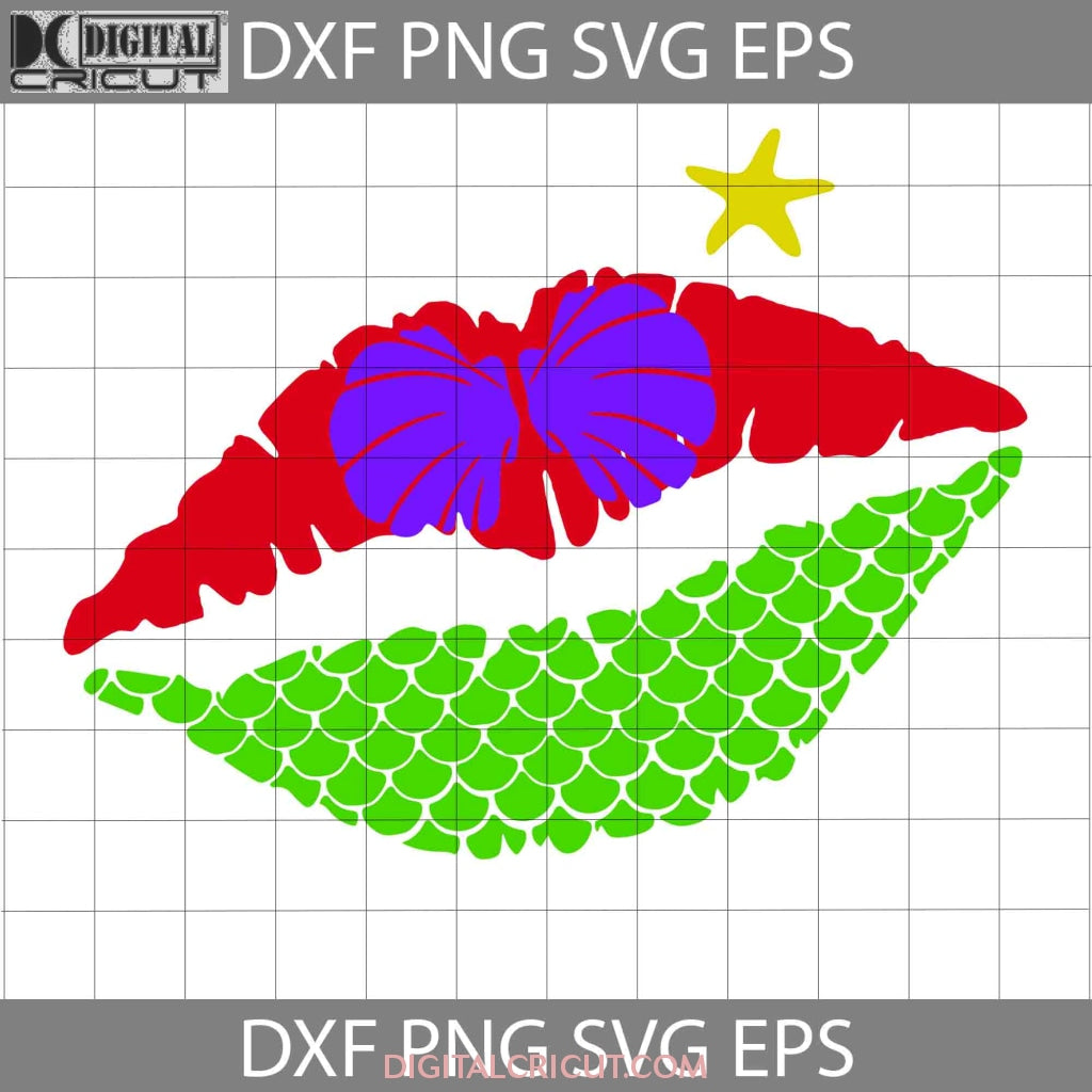 Princess Ariel Mermaid Lips Svg, Cartoon Svg, Cricut File, Clipart, Sv ...