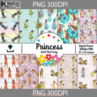 Princess Seamless Pattern, Digital Papers, Scrapbook Papers, Pattern ...
