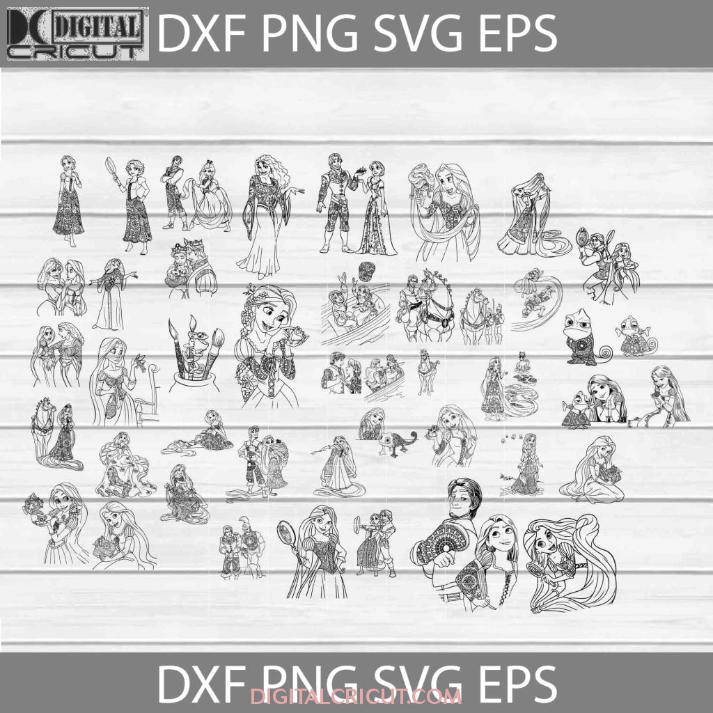 Rapunzel Mandala Svg, Tangled Princess Mandala Svg, Bundle, Cartoon Sv ...