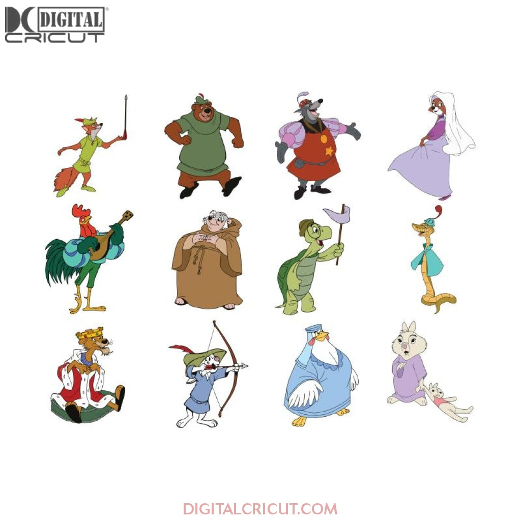 Robin Hood Svg, Cartoon Svg, Cricut File, Bundle, Robin Hood Png ...