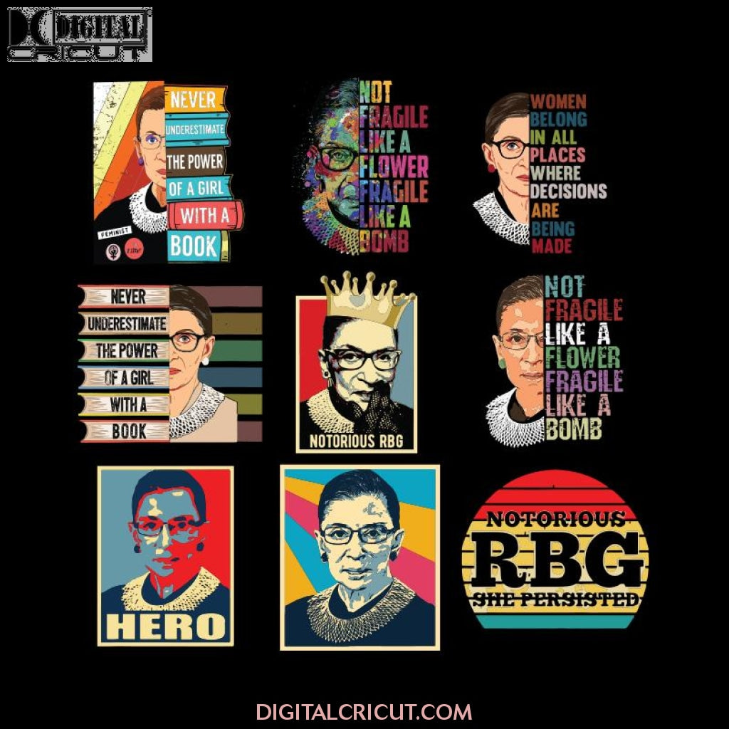 Ruth Bader Ginsburg Svg, Notorious Svg, RBG Svg, Cricut File, Clipart ...