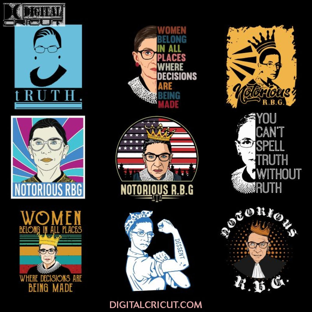 Ruth Bader Ginsburg Svg, Notorious Svg, RBG Svg, Cricut File, Clipart ...