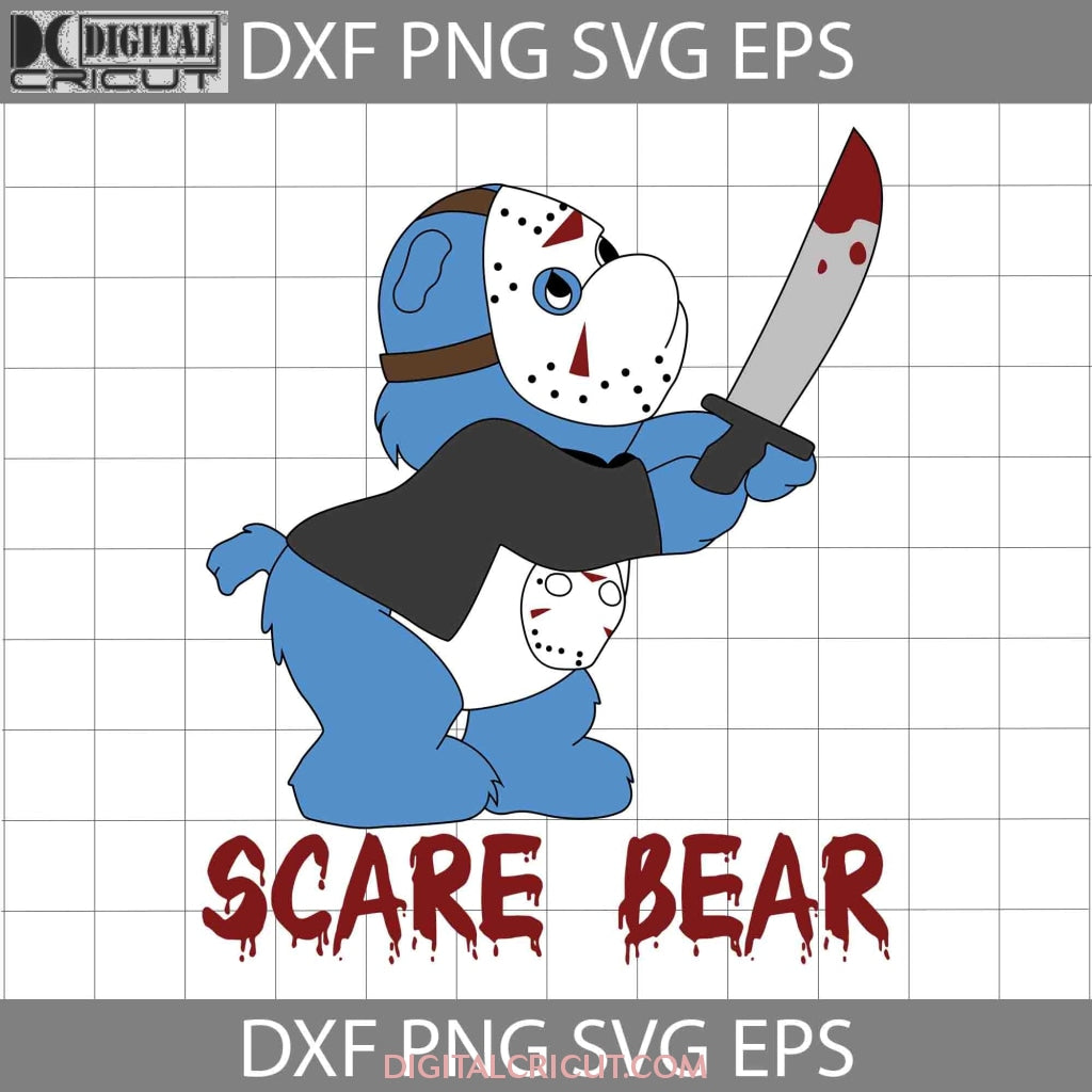 Scare Bear Care Bear Svg, Killer Bear svg, Halloween Svg, Cricut File ...