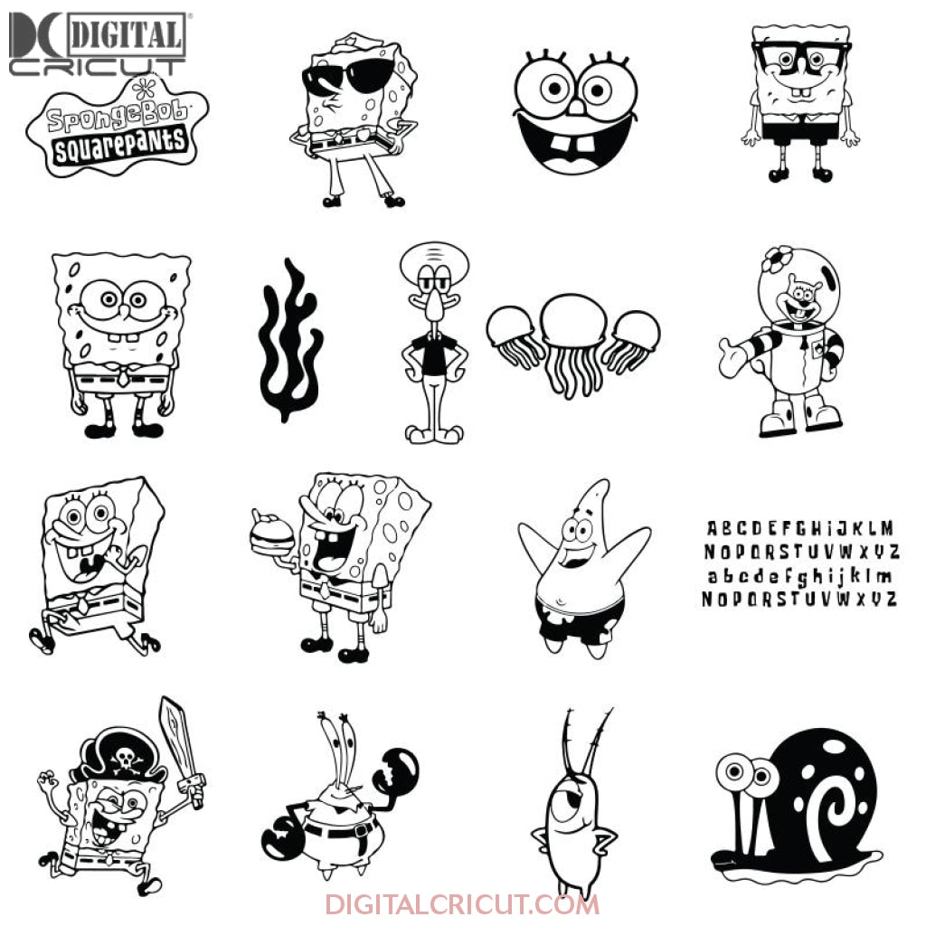 SpongeBob SquarePants Svg, Cartoon Svg, SpongeBob Svg, SpongeBob Face ...