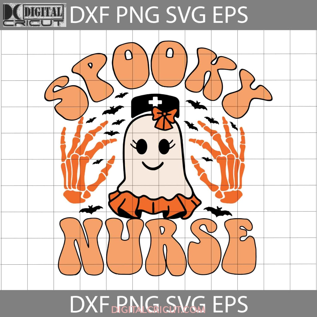Spooky Nurse Ghost Bow Svg, Halloween Ghost Bow Svg, Spooky Nurse Svg ...