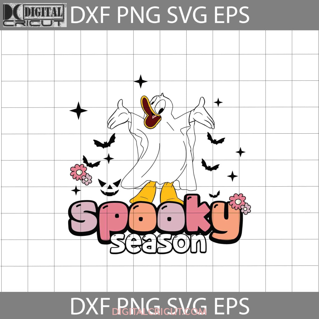Spooky Season Svg, Donald Duck Boo svg, Cute Ghost Svg, Halloween svg ...
