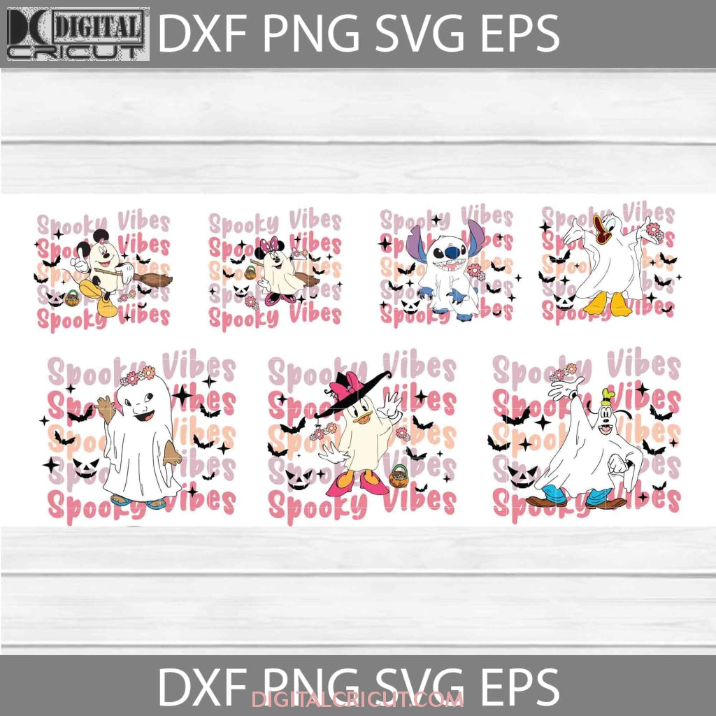 Spooky Vibes Svg, Cute Ghost Svg, Lilo And Stitch Boo Svg, Mickey And ...