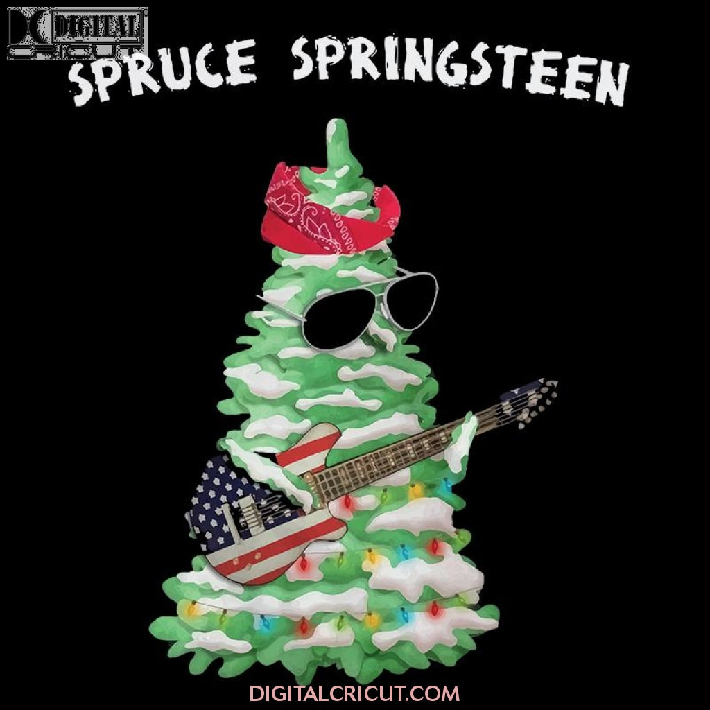 Spruce Springsteen Christmas Tree Svg, Cricut File, Clipart, Christmas ...