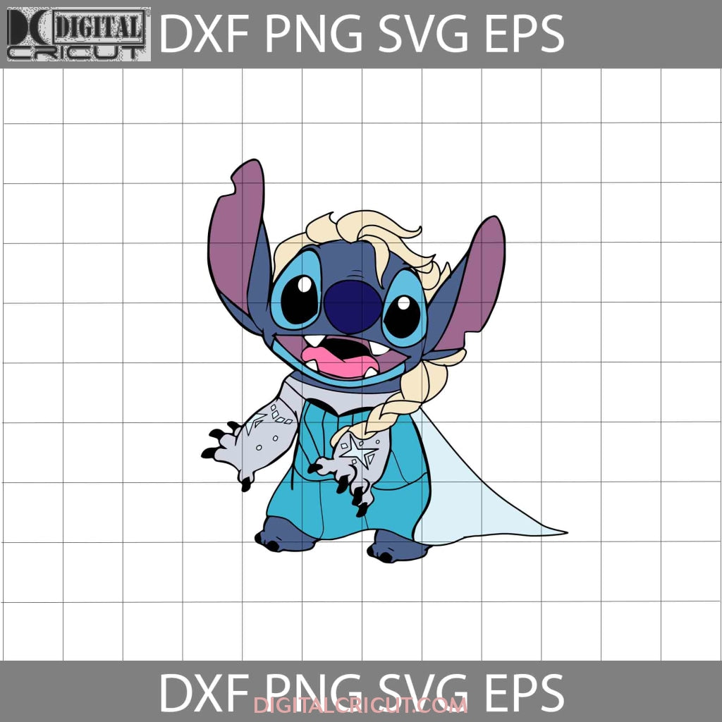 Stitch Inspired Elsa Svg, Frozen Svg, Princess Svg, Cartoon Svg, Cricu ...
