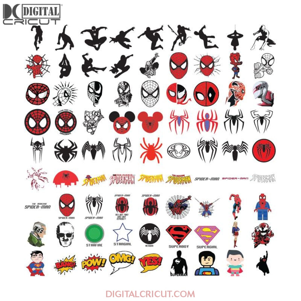 Superhero Bundle SVG PNG Clipart Files Cricut Bundle – Digitalcricut