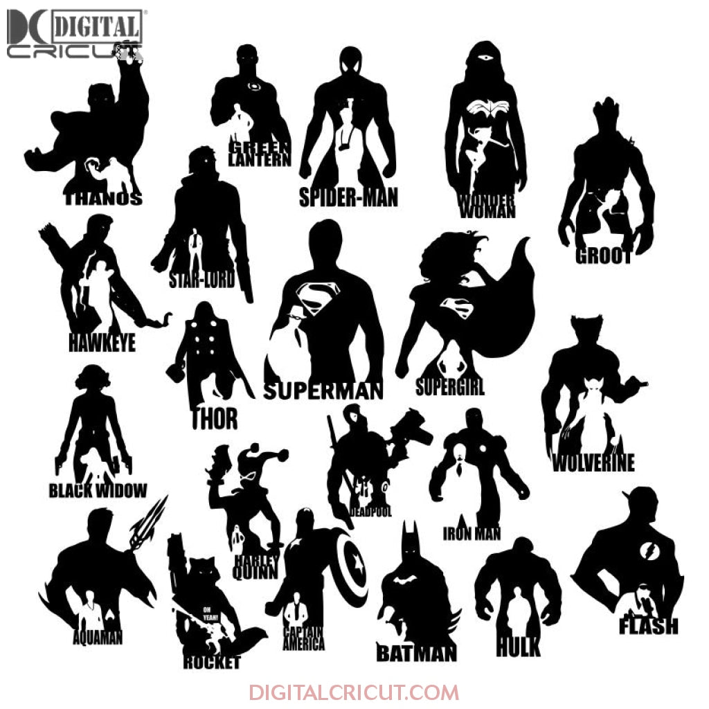 Superhero Svg, Cricut File, Bundle, Silhouette Cameo, – Digitalcricut