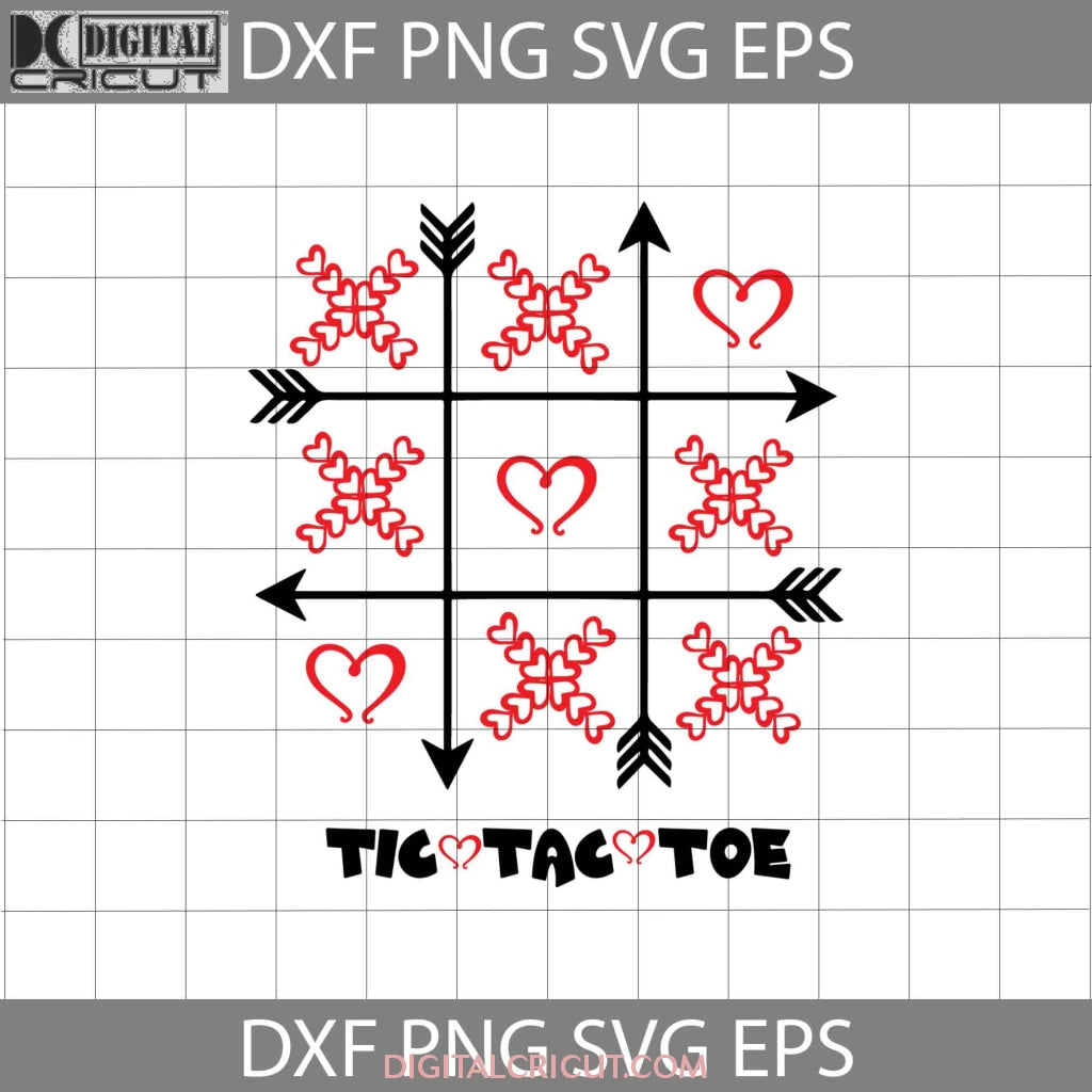 Tic Tac Toe Game Svg, Valentine's Day Svg, Cricut File, Clipart, Gift ...