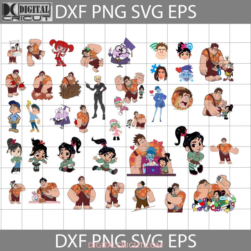 Wreck It Ralph svg, Vanellope Svg, Ralph Breaks The Internet Svg, Bund ...